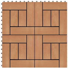 vidaXL 22 ks terasové dlaždice 30 x 30 cm 2 m² WPC barva teak
