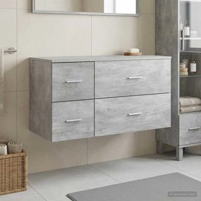 Sada koupelnového nábytku 2 ks Betonově šedá Kompozitní dřevo 3404019