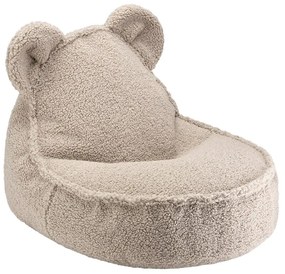 Světle hnědý dětský sedací vak z textilie bouclé Bear – Wigiwama