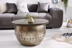 Designový konferenční stolek s úložným prostorem Drump Storage šedý 68cm