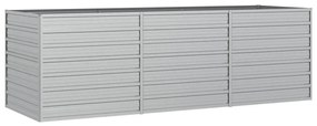 Zahradní vyvýšený záhon 240x80x77 cm pozinkovaná ocel stříbrný,  316886