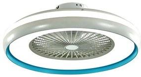 LED Stropní svítidlo s ventilátorem LED/45W/230V 3000/4000/6500K modrá