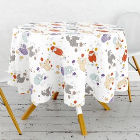 Ubrus PVC kulatý FL-1739 - Spinkající ovečky (různé velikosti)
