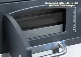 Cattara Gril na dřevěné uhlí ROYAL CLASSIC litinový rošt / Rošt: 58 x