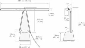 BenQ PianoLight R černá / LED Lampička na klavír / 18W / 720lm / 2700-
