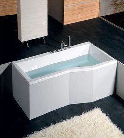 Polysan, VERSYS R asymetrická vana 160x84x70x47cm, bílá, 15611