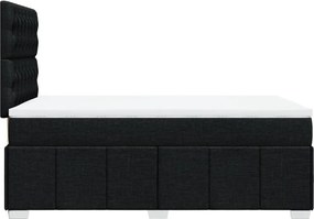 Box spring postel s matrací černá 120x200 cm textil 3293944