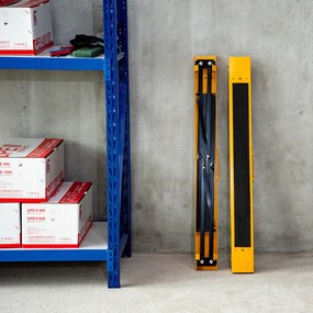 Pracovní kozlík HOMCOM skládací ocelový kozlík s protiskluzovou úpravou v oranžové a černé barvě 99,5 x 50 x 78 cm s nosností 125 kg