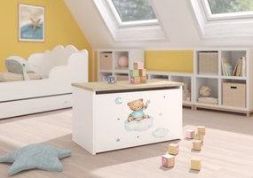 ADRK Furniture Truhla na hračky DARIA TB-Dar-W+S-TED-BEA-CLO-n-O063
