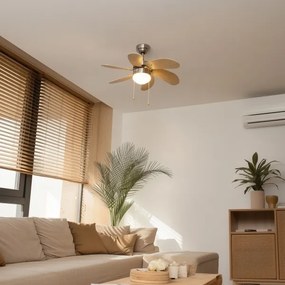 ZEVENTI - Stropní ventilátor FAMARA 1xE14/60W/230V béžová