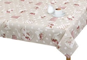 Bellatex Ubrus EMA Červená,Béžová 40x140 cm