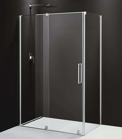 Polysan Rolls Line - Sprchový kout třídílný, 160x80 cm, L/P varianta, leštěný hliník/čiré sklo RL1615RL3215