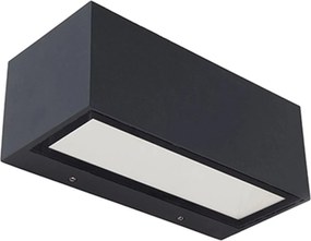 LUTEC LED nást. svítidlo GEMINI tm. šedé 21W 1230lm 4000K IP54 85x220x103mm