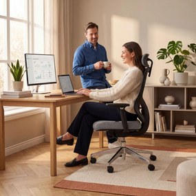 Ergonomická kancelářská židle se síťovinou tmavě šedá AXIS
