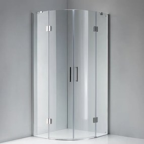 BPS-koupelny Čtvrtkruhový sprchový kout KZ92 90x90 chrom/transparent - bez vaničky