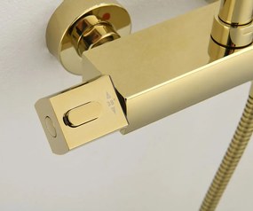 Sapho DAKAR sprchový sloup s termostatickou baterií, zlato SZ139