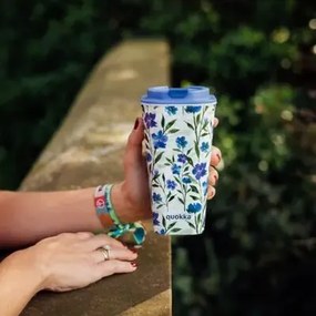 Quokka Vaso Cafe Doble Pared 450ml Ditsy Bloom / Termohrnek / dvojitý