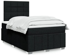 Box spring postel s matrací černá 120x190 cm textil 3291609