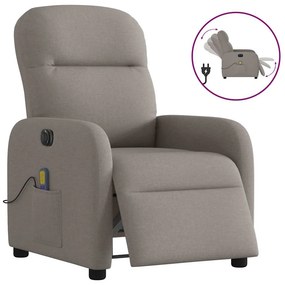 Elektrické masážní polohovací křeslo taupe textil 3302969
