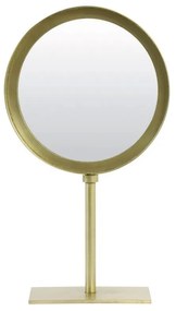 Bronzové kulaté stolní zrcadlo Lure antik bronze - 20*10*35 cm