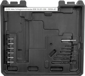 Aku příklepová vrtačka GÜDE BSB 18-201-30K 58504