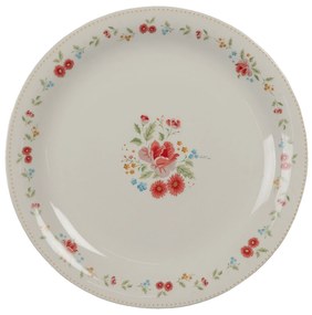 Porcelánový dezertní talíř s květy Little Rose Collection - Ø 20*2 cm