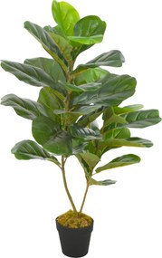 vidaXL Umělá rostlina fíkus lyrový s květináčem zelená 90 cm [280172]