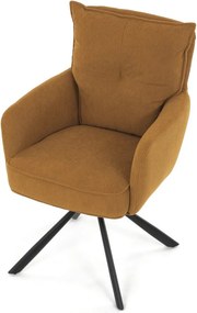 Jídelní židle HC-X1128 YEL2, manšestrová látka, žlutá (60 x 67) cm