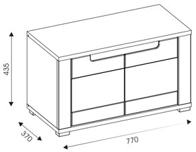 Sconto Botník NEW YORK Y12 dub grandson/grafit