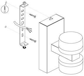 Eglo 96541-LED Stmívatelné koupelnové nástěnné svítidlo ROMENDO 2xLED/7,2W/ IP44