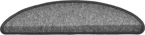 Schodové rohože 20 ks 56 x 17 x 3 cm tmavě šedé, půlkulaté 3365782