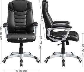 Ergonomická kancelářská židle, výškově nastavitelná otočná židle