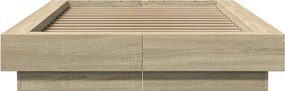 Rám postele dub sonoma 100 x 200 cm kompozitní dřevo 3281205
