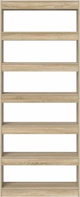 Knihovna 6 úrovní 80 x 30 x 198 cm Kompozitní dřevo Sonoma dub 3333918