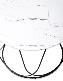 HALMAR NUBIRA konferenční stolek bílý mramor