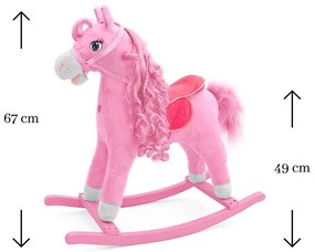 Houpací koník s melodií Milly Mally Princess pink