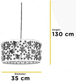 ONLI - Dětský lustr TITILLA 1xE27/22W/230V fialová/bílá