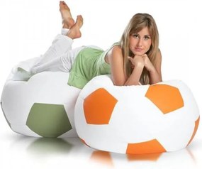 Sedací vak míč sport l ekokůže 325L TiaHome - Oranžová