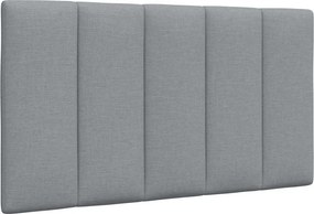 Rám postele bez matrace Hanko světle šedý 90 x 200 cm textil 3310363