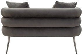 Designová pohovka Harmony 133 cm šedá / stříbrná