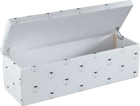 Čalouněná skříň barva bílá látka vzorované