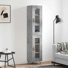 vidaXL Skříň highboard 34,5 x 34 x 180 cm kompozitní dřevo [3199404] Barva: Betonová šedá