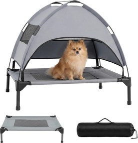 Costway Vyvýšený pelíšek pro psa s nebesy Lehátko pro psy – 78,5 × 63 × 70 cm