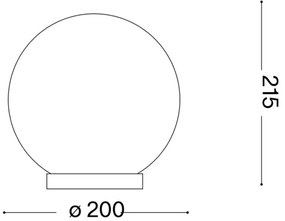 Ideal Lux - Stolní lampa CARTA 1xE27/25W/230V pr. 20 cm bílá