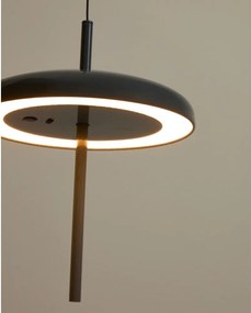 Modré LED stmívatelné závěsné svítidlo s kovovým stínidlem ø 16 cm Porte – Kave Home