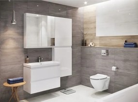 Cersanit Moduo, závěsná umyvadlová skříňka 50cm, bílá lesklá, S929-006