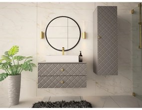Koupelnový nábytek Rilonis III, Sifon k umyvadlu: ne, Umyvadlo: ne, Barva:: šedá