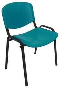 Konferenční plastová židle ISO Světle modrá