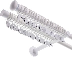 Dvojitá garnýž Modern white matt 240 cm
