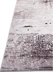 Šedý koberec odolný proti skvrnám Webtappeti Klimt, 80 x 150 cm